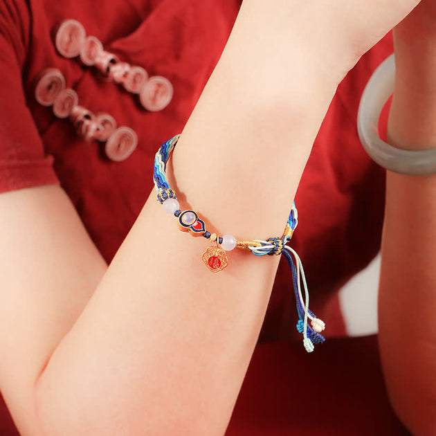 Buddha Stones 925 Sterling Silver Handmade Gourd Blessing String Reinc – buddhastoneshop