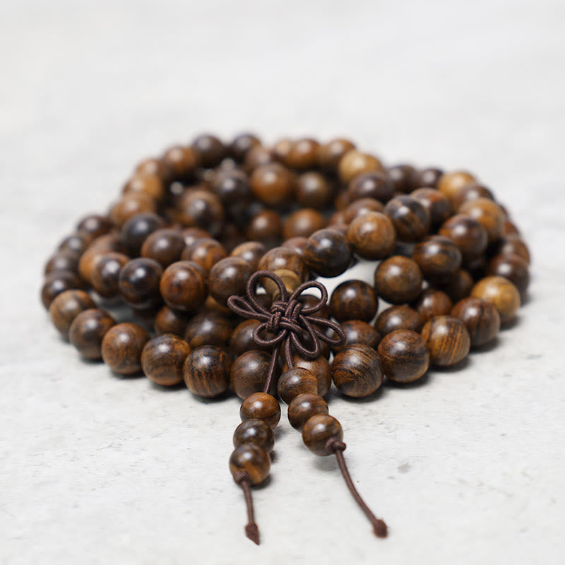 Buddha Stones 108 Mala Beads Bracelet Prayer Meditation Sandalwood Ela ...