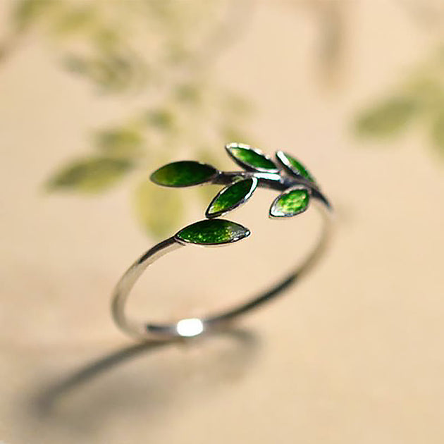 Buddha Stone Leaves Copper Wealth Adjustable Ring – buddhastoneshop
