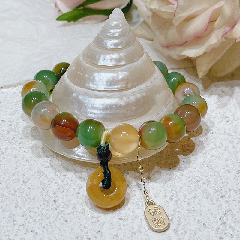 FREE Today: Wealth and Balance Peacock Agate Topaz Peace Buckle Fu Cha ...