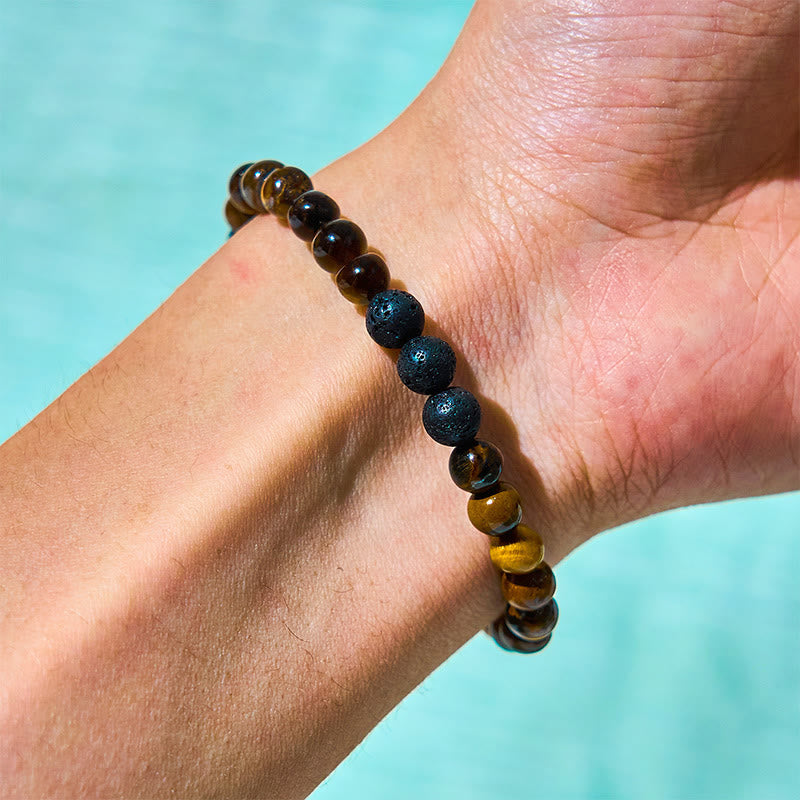 FREE Today: Protection and Strength 3Pcs Tiger Eye Lava Rock Bracelet ...