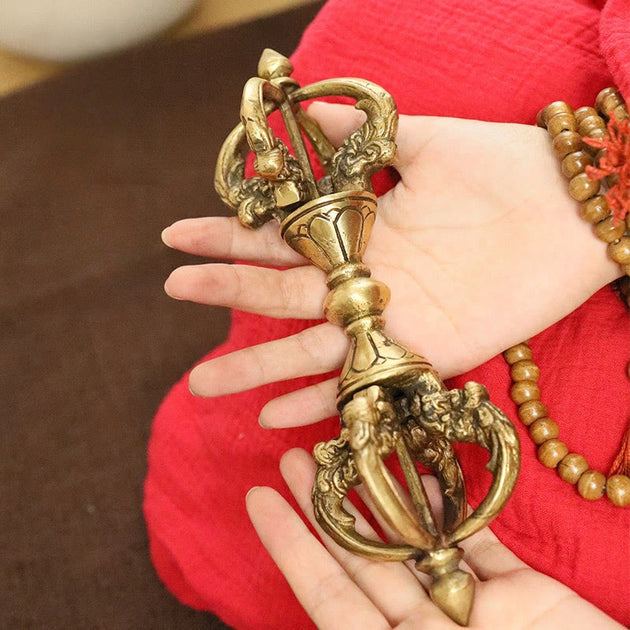 Buddha Stones Handmade Nepal Vajra Dorje Spiritual Power Copper Metal ...