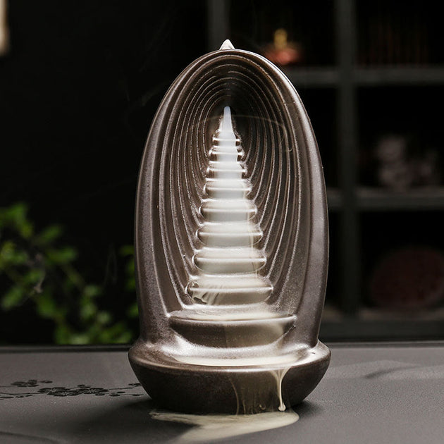 Buddha Stones Stairs Mountains Water Buddha Hand Ceramic Backflow Smok ...