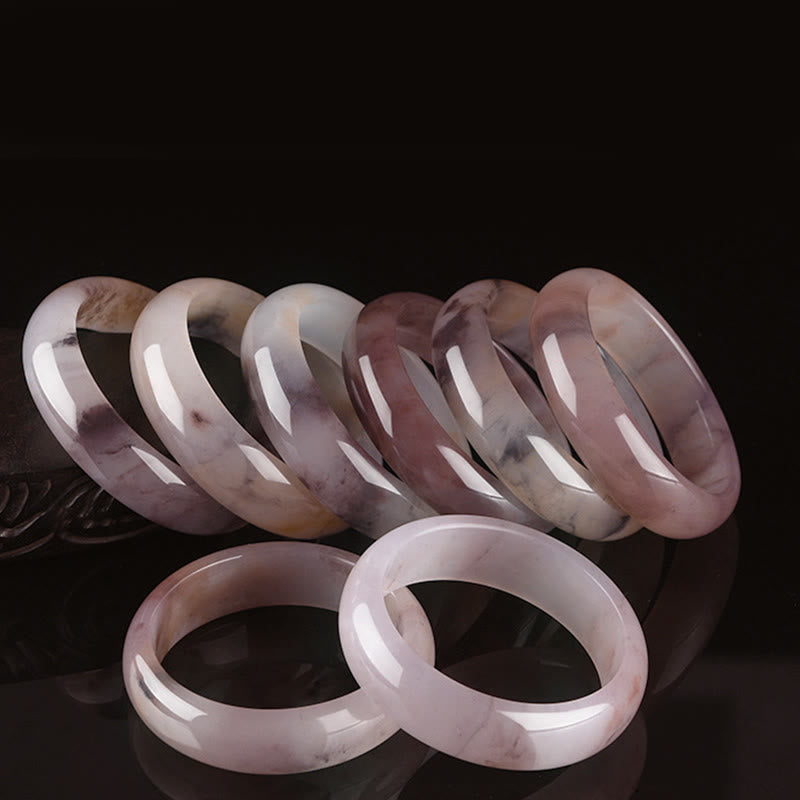 Buddha Stones Purple Jade Happiness Protection Bracelet Bangle ...