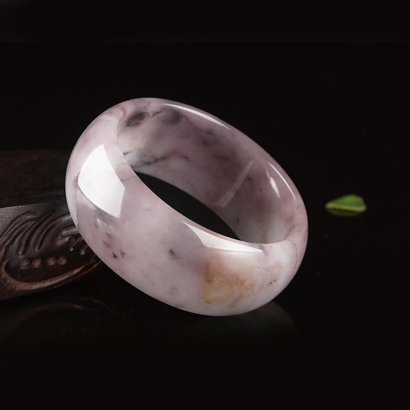 Buddha Stones Purple Jade Happiness Protection Bracelet Bangle ...