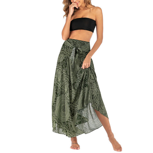 Buddha Stones Two Style Wear Boho Compass Rose Flower Skirt Dress ...