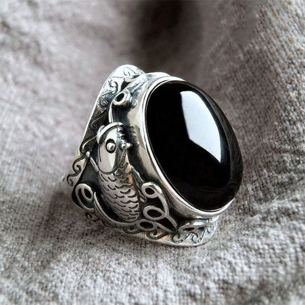 FREE Today: Transformation Strength Black Obsidian Koi Fish Symbol Adj ...