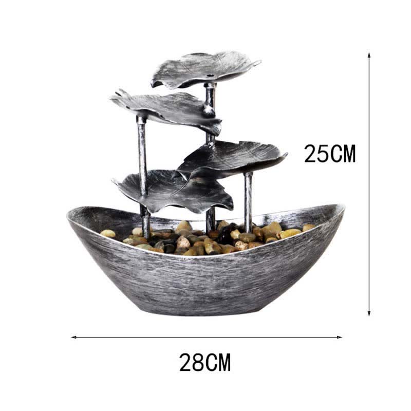 Buddha Stones Lotus Leaf Shaped Waterfall Fountain Tabletop Ornaments ...