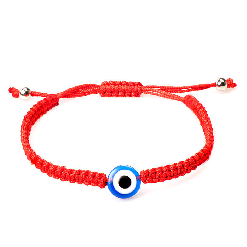 Buddha Stones 4Pcs Evil Eye Seven Knot Red String Protection Bracelet ...