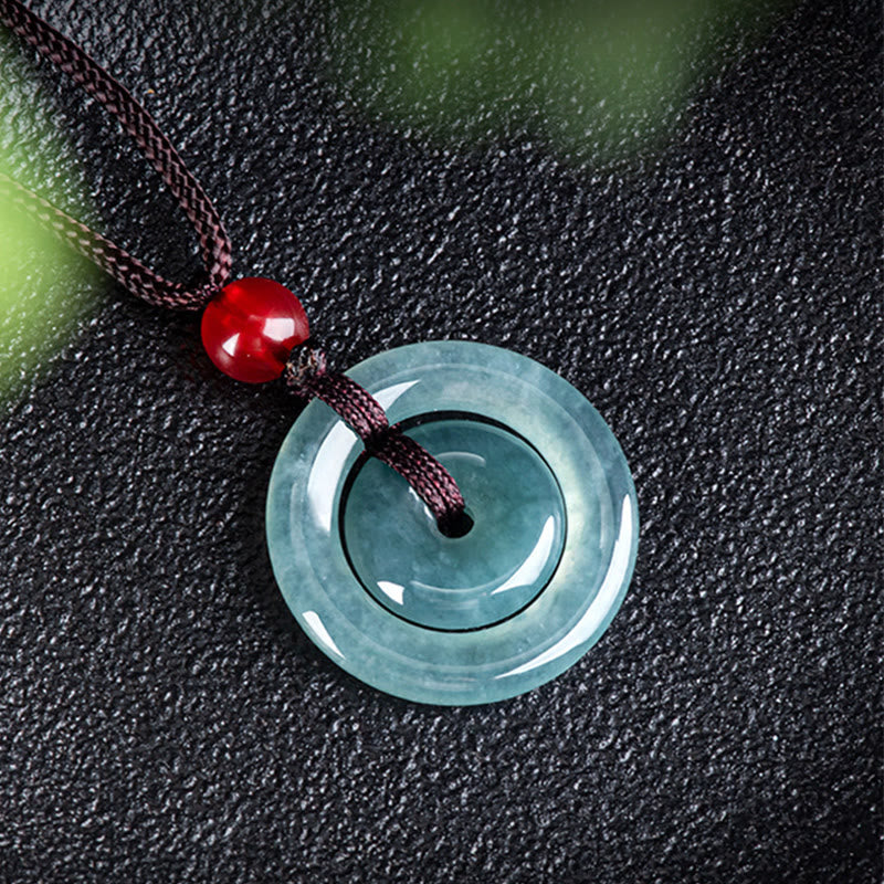 FREE Today: Auspicious and Protection Green Jade Double Peace Buckle N ...