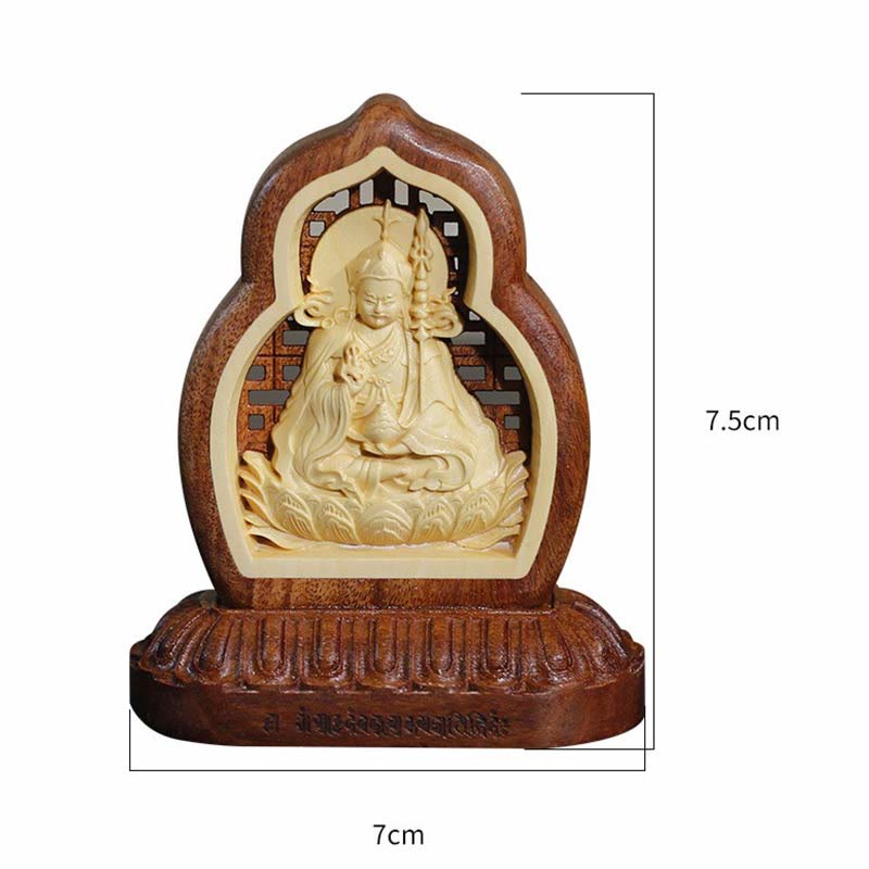 Buddha Stones Guru Rinpoche Buddha Padmasambhavan Serenity Wood Engrav ...