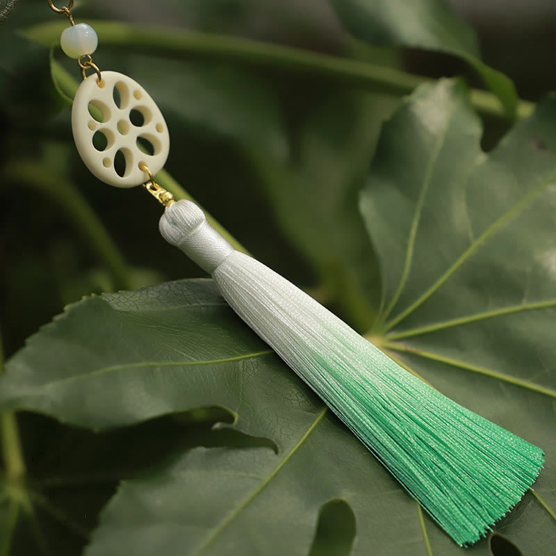 Buddha Stones Luck Embroidery Lotus Koi Fish Rabbit Flower Hanfu Bag C ...