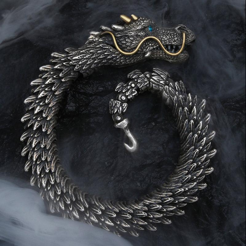 Buddha Stones Nordic Dragon Handmade Amulet Luck Protection Chain Brac ...
