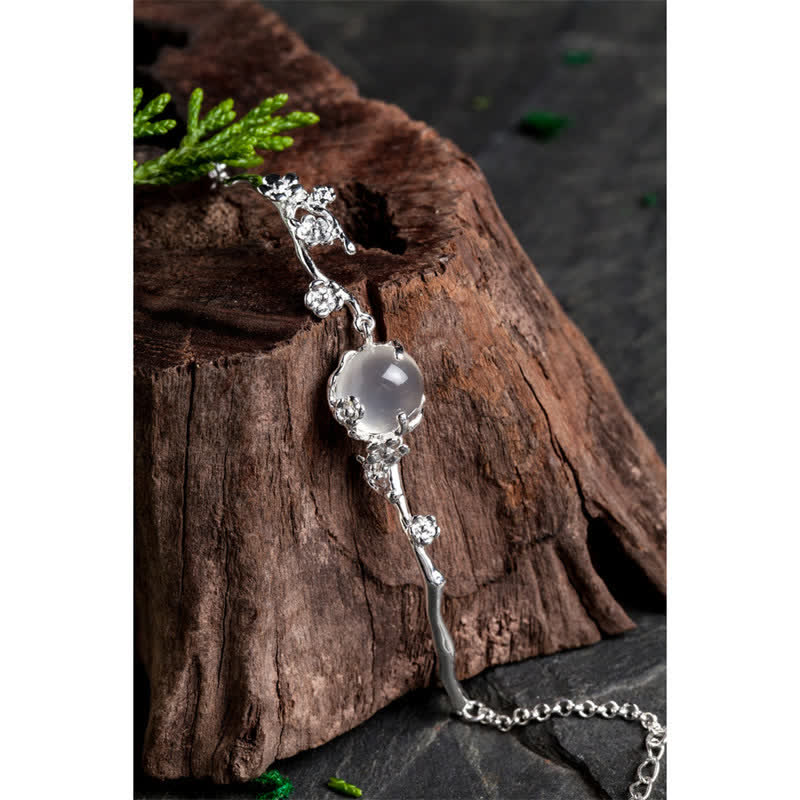 Buddha Stones Plum Blossom Chalcedony Positive Bracelet – buddhastoneshop