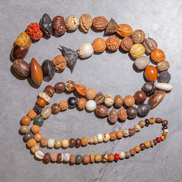Buddha Stones 108 Mala Beads Bodhi Seed Luck Wealth Bracelet Wrist Mal ...