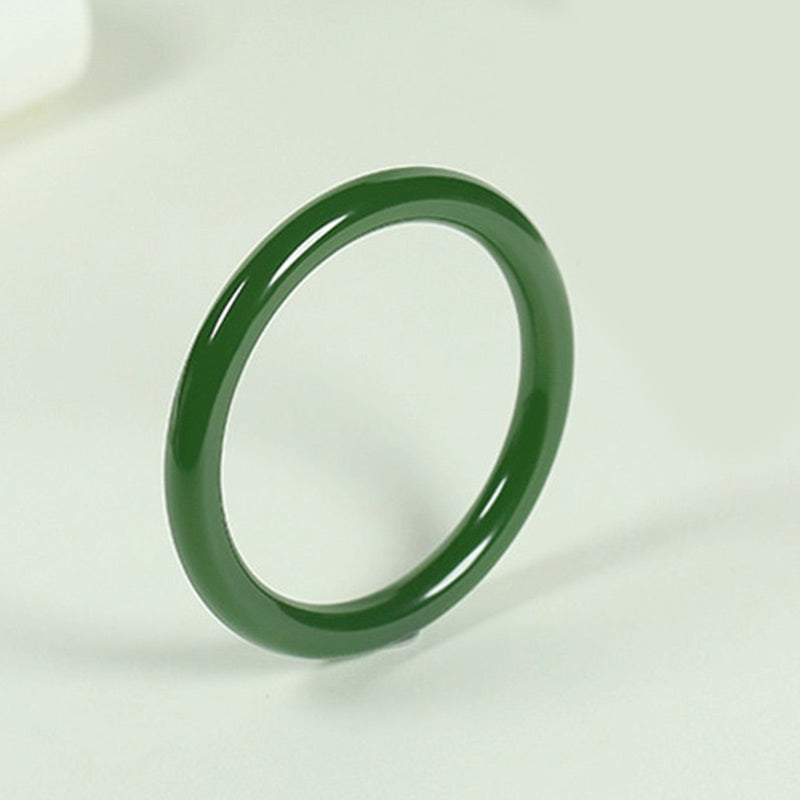 Buddha Stones Cyan Jade Longevity Blessing Bangle Bracelet ...