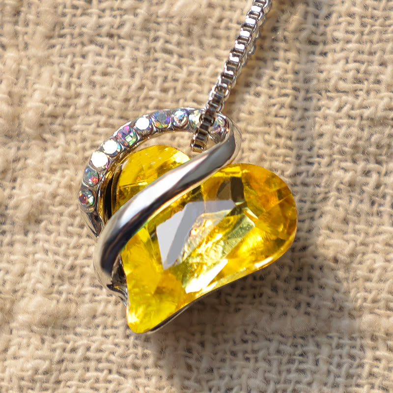 Buddha Stones Love Heart Birthstone Healing Energy Necklace Pendant ...