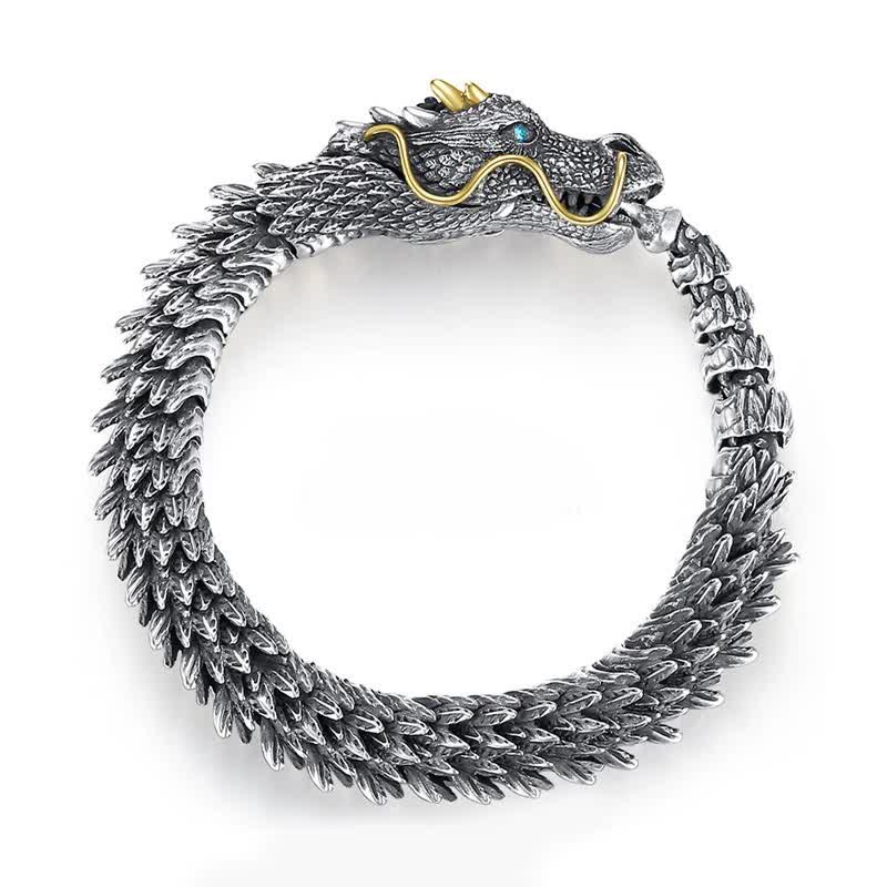 Buddha Stones Nordic Dragon Handmade Amulet Luck Protection Chain Brac ...