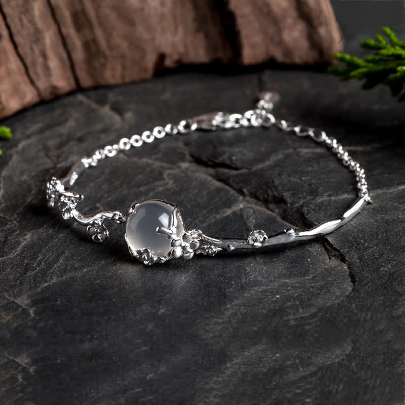 Buddha Stones Plum Blossom Chalcedony Positive Bracelet – buddhastoneshop