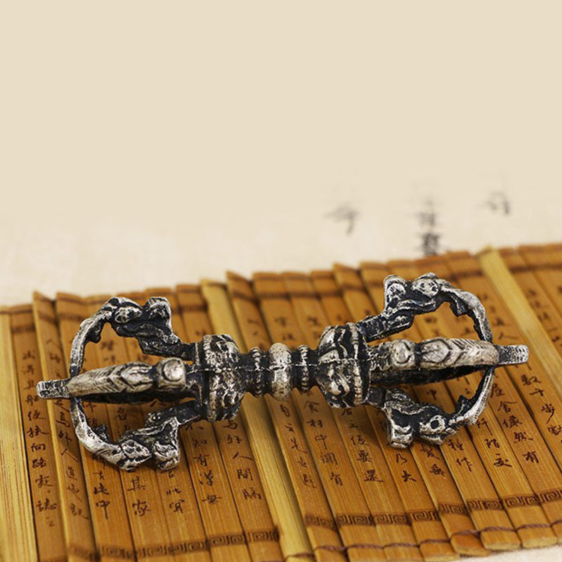 Buddha Stones Tibetan Meditation Bell and Vajra Dorje Copper Decoratio ...