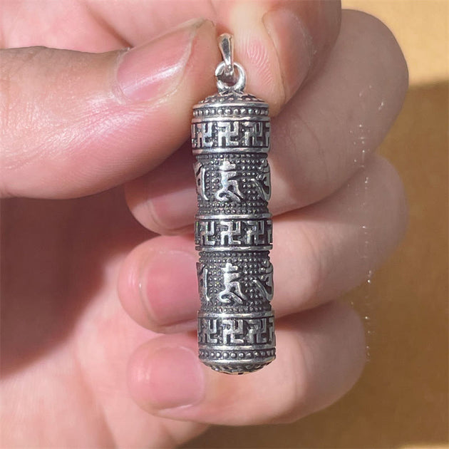 Buddha Stones Om Mani Padme Hum Swastika Twisted Chain Wisdom Necklace ...