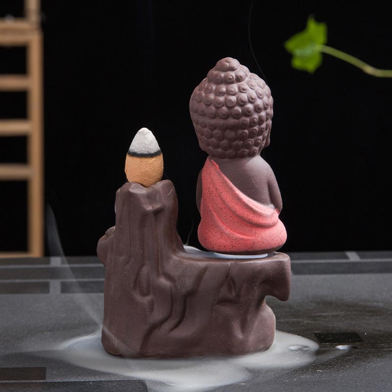 Buddha Stones Backflow Smoke Fountain Ceramic Blessing Incense Burner ...