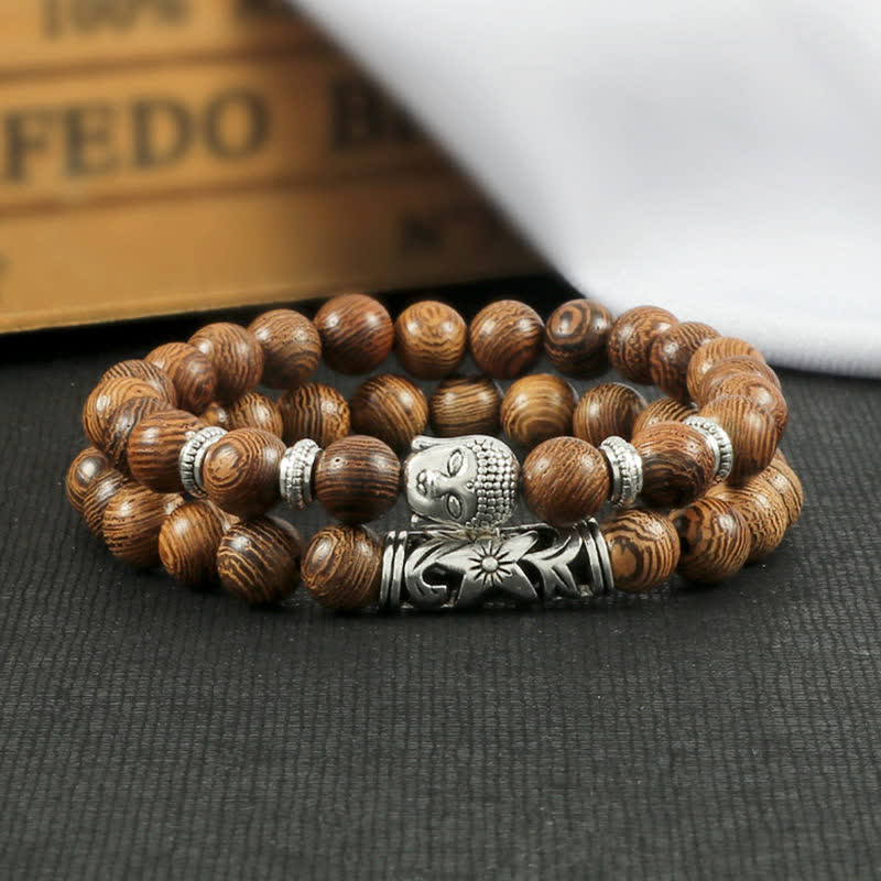 Buddha Stones 2Pcs Natural Crystal Agate Buddha Protection Bracelet ...