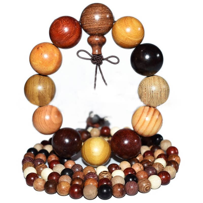 Buddha Stones 108 Beads Wenge Wood Mala Blessing Meditation Bracelet ...