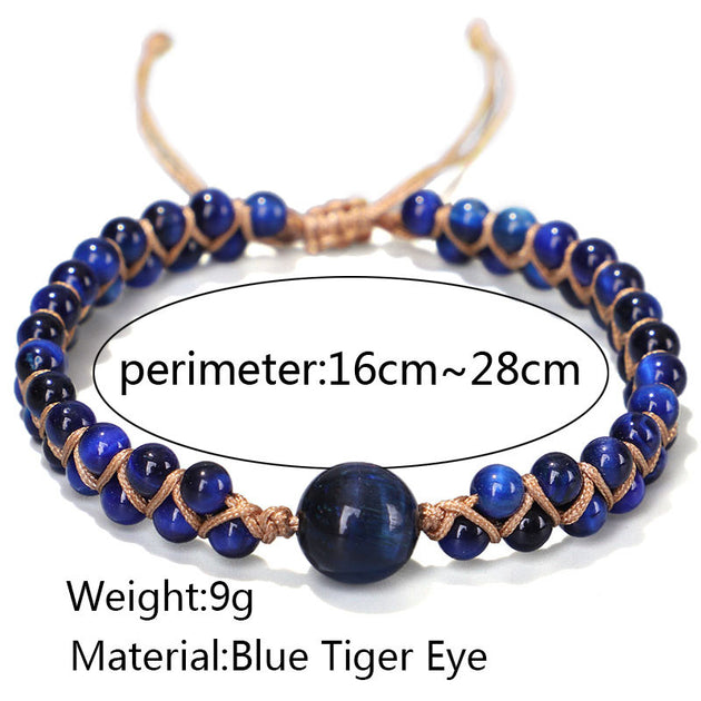 Buddha Stones Divine Blue Tiger Eye Stone Protection Bracelet ...