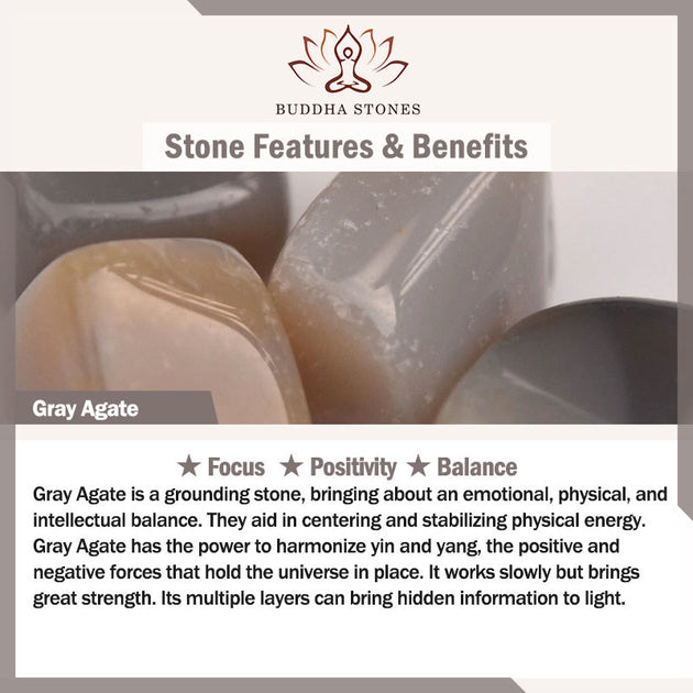 Natural Agate Stone Crystal Balance Beaded Bracelet – buddhastoneshop