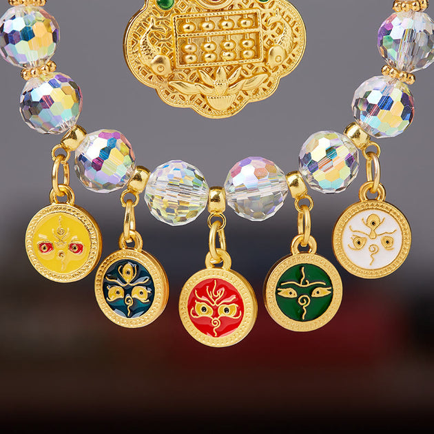 Buddha Stones Lucky Koi Fish Five God Of Wealth Prosperity Hanging Dec ...