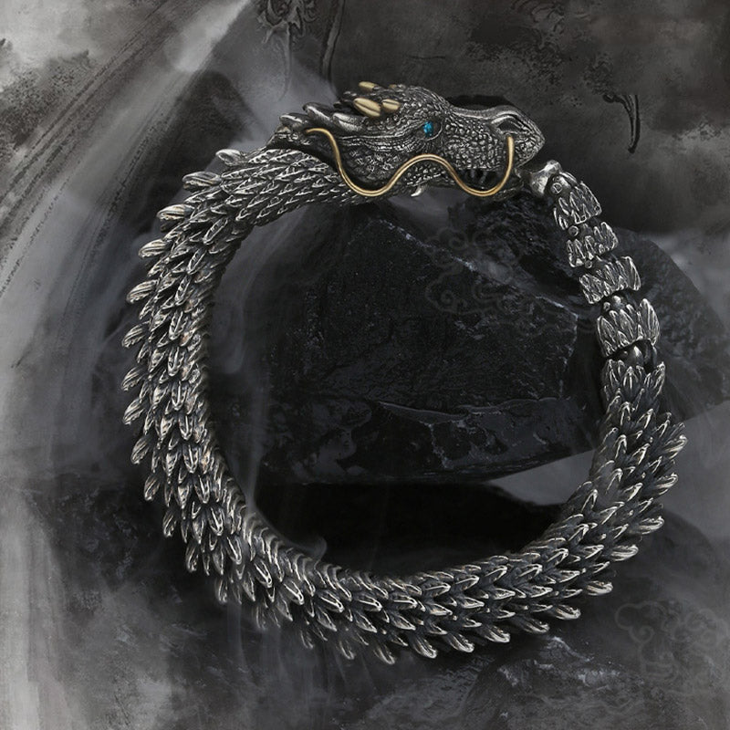 Buddha Stones Nordic Dragon Handmade Amulet Luck Protection Chain Brac ...