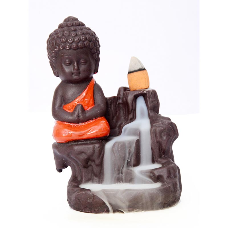 Buddha Stones Backflow Smoke Fountain Ceramic Blessing Incense Burner ...