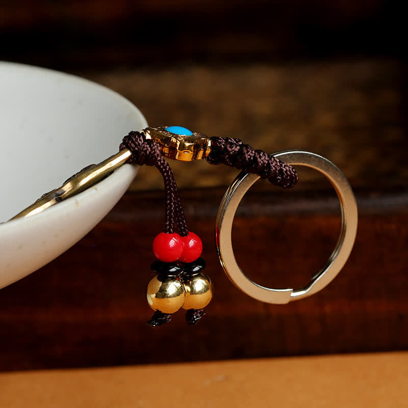 Buddha Stones Mahasthamaprapta Bodhisattva Buddha Blessing Keychain ...