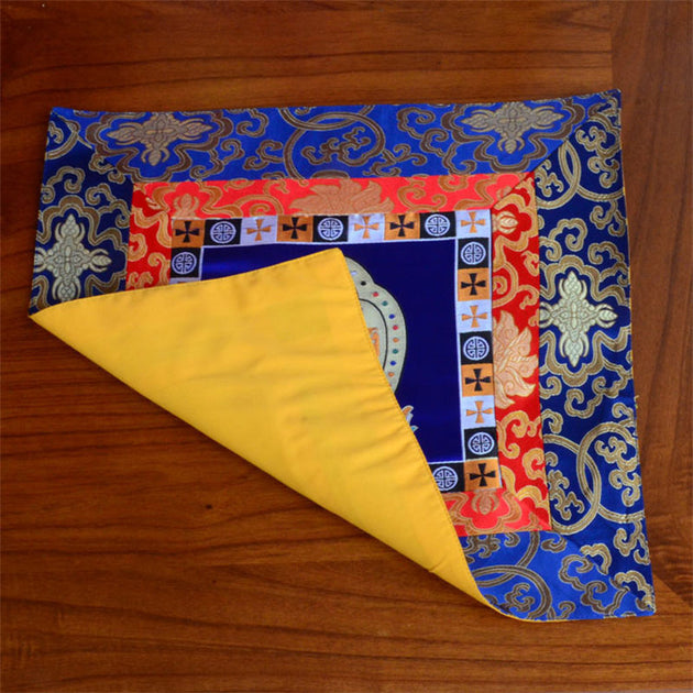 Buddha Stones Prayer Altar Mat Meditation Strength Endless Knot Vajra ...