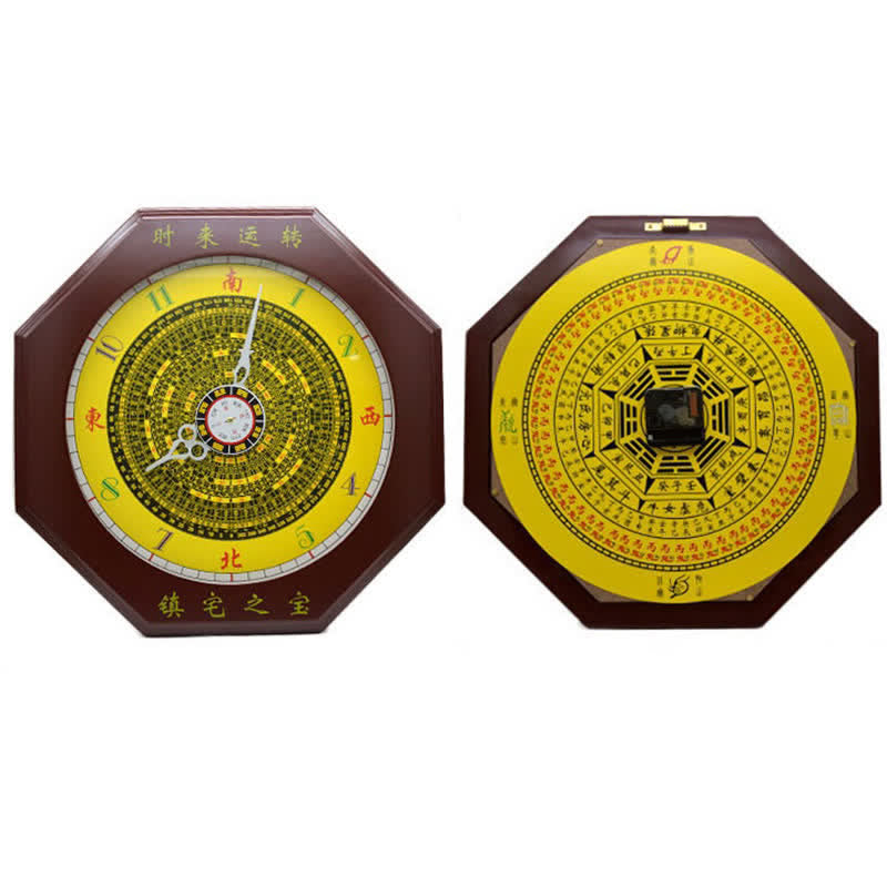 Feng Shui Bagua Map Balance Energy Map Wall Clock – buddhastoneshop