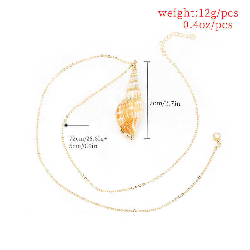 Buddha Stones Natural Shankha Conch Shell Seashell Lucky Necklace Pend ...