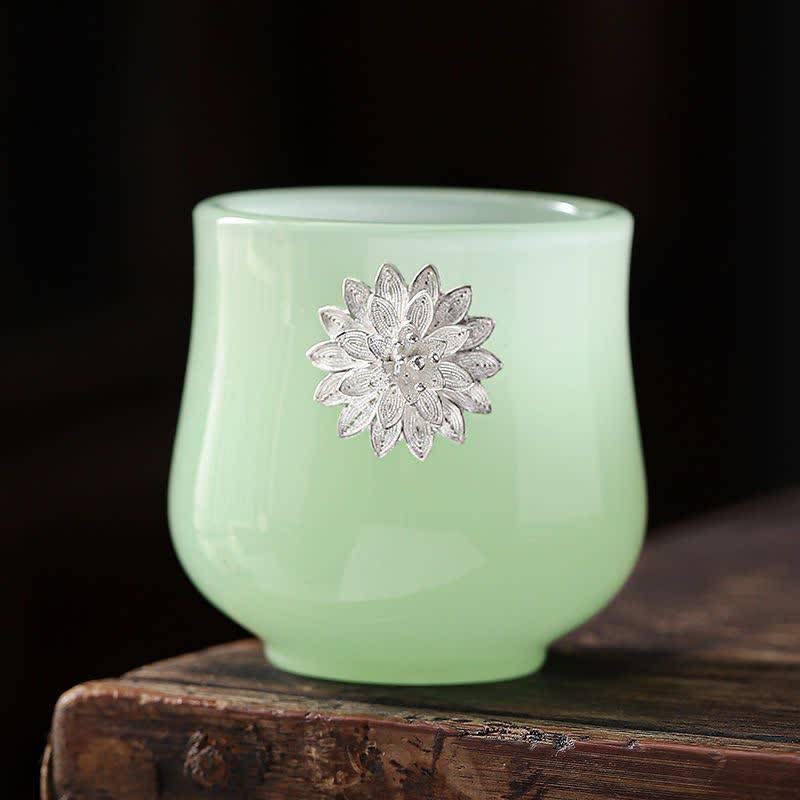 Buddha Stones Lotus Dragon Phoenix Flower Ceramic Teacup Tea Cups ...