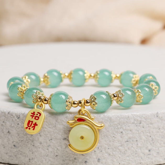 Buddha Stones Year of the Dragon Red Agate Green Aventurine Peace Buck ...