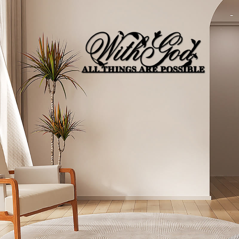 Buddha Stones With God All Things Are Possible Metal Sign Wall Art ...