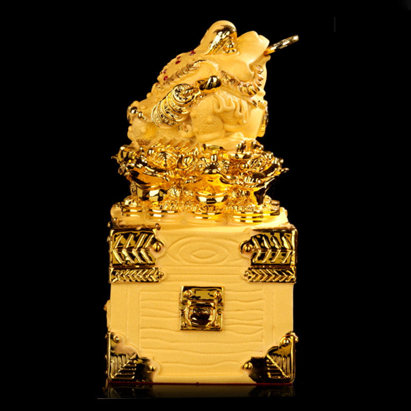Buddha Stones Feng Shui Money Frog Statue Luck Wealth Decoration ...