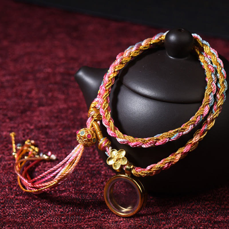 Buddha Stones Tibetan Handmade Luck Colorful String Single Double Wrap ...