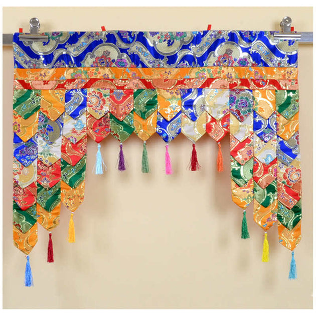 Buddha Stones Tibetan Five Colors Hanging Curtain Prayer Altar Healing ...