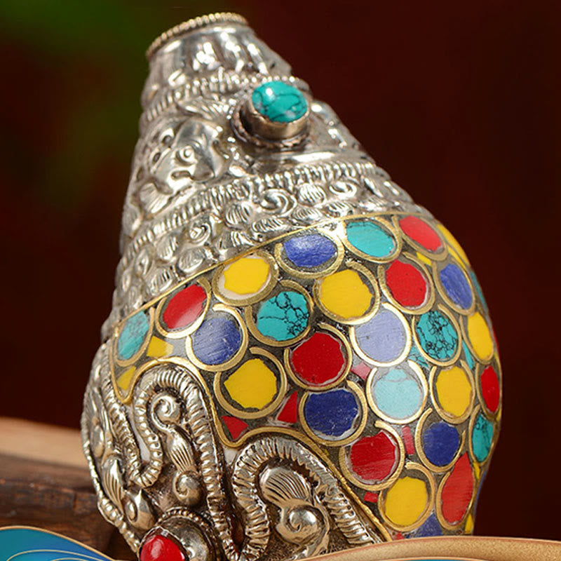 TIBETAN CONCH SHELL-Buddha Stones – buddhastoneshop