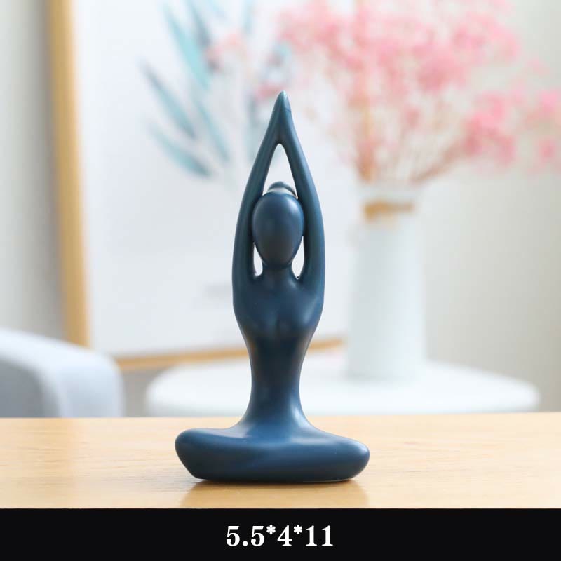 Abstract Yoga Meditation Exercise Ceramics Spiritual Figurine Sculptur ...