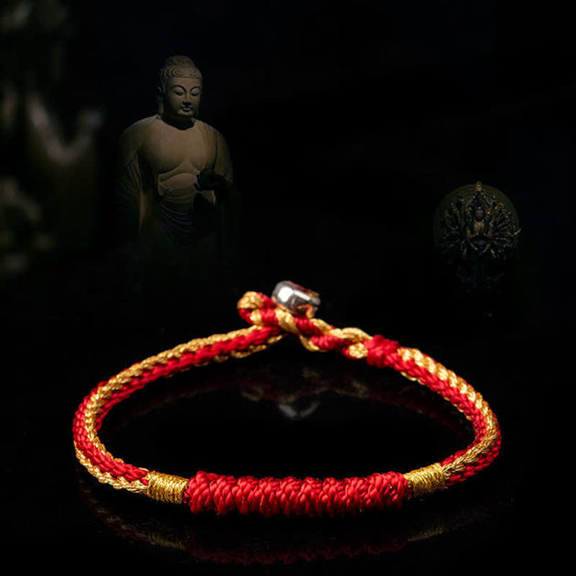 Buddha Stones Tibetan Handmade Braid Luck String Protection Bracelet ...