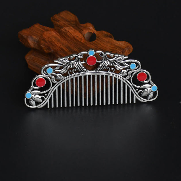 Buddha Stones Lucky Dragon Phoenix Protection Strength Comb ...