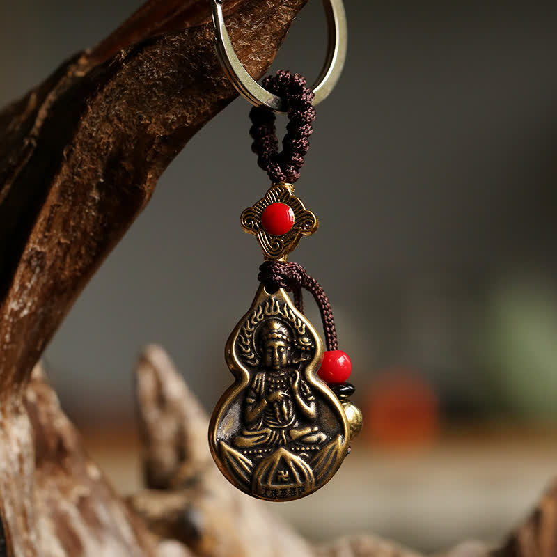 Buddha Stones Mahasthamaprapta Bodhisattva Buddha Blessing Keychain ...