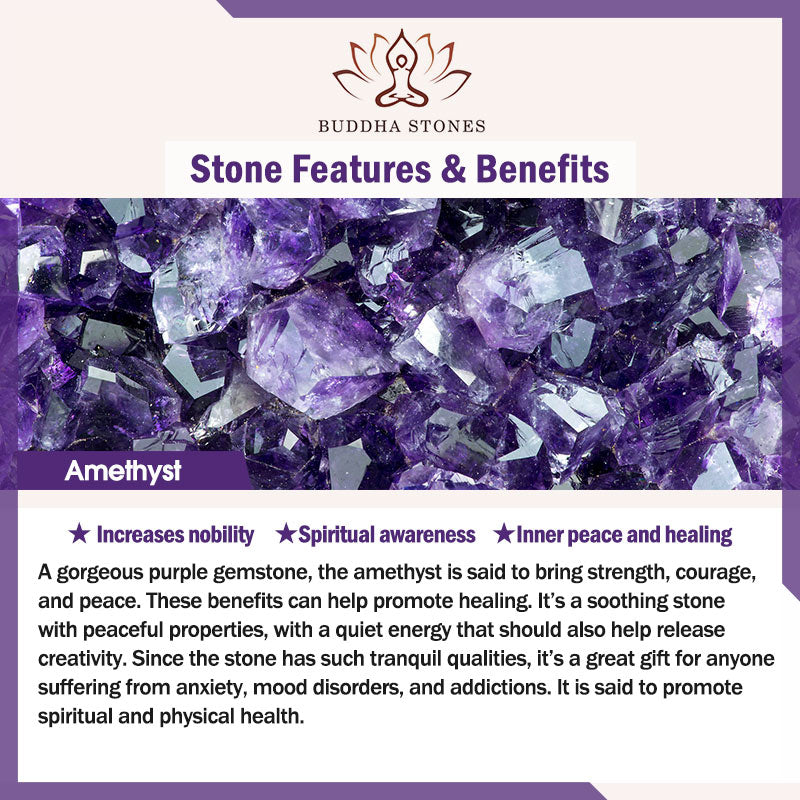 Buddha Stones Natural Amethyst Zircon Love Heart Healing Soul Charm Br ...