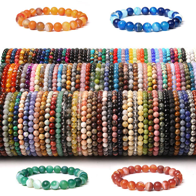 Natural Agate Stone Crystal Balance Beaded Bracelet – buddhastoneshop
